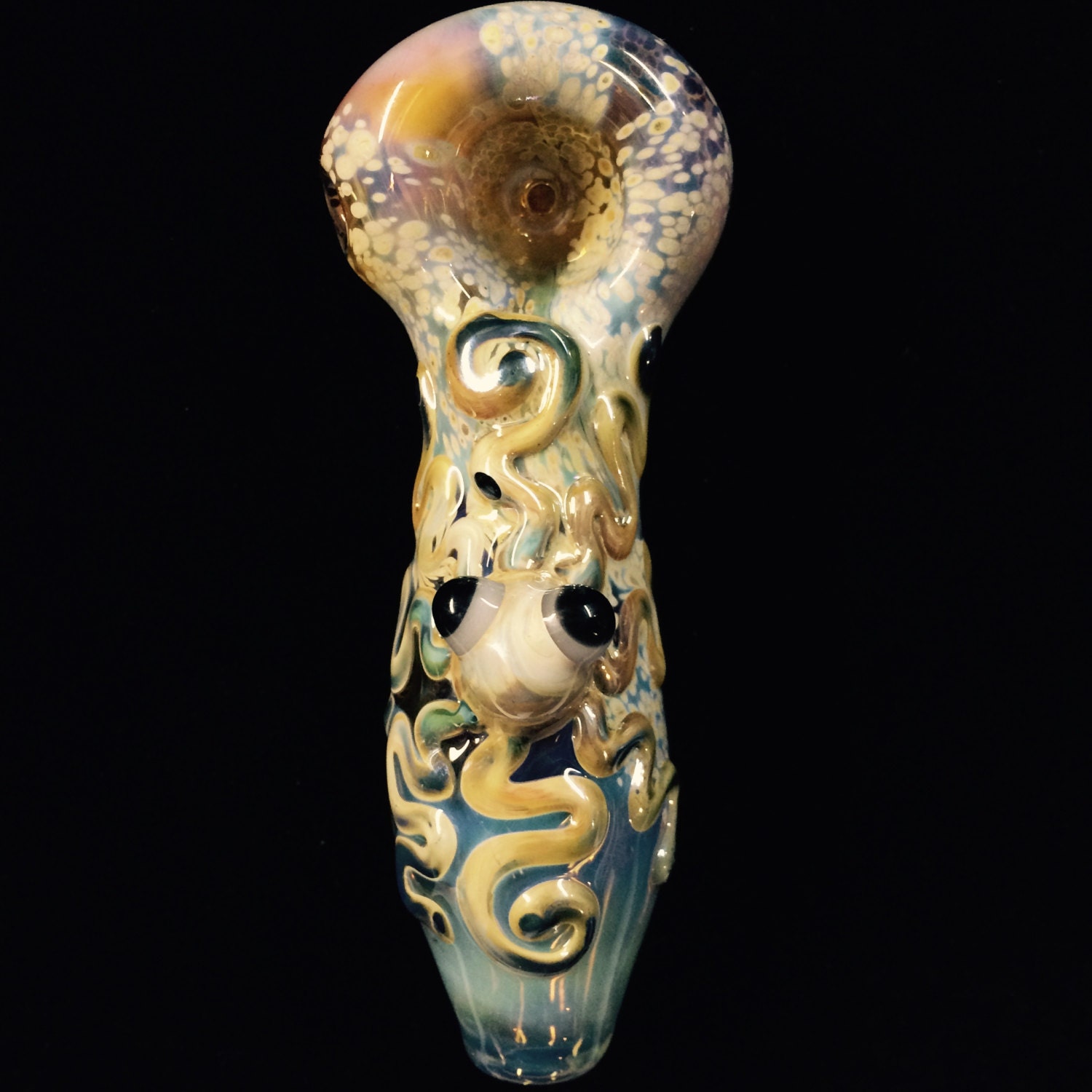 Hand Blown Glass Octopus Pipe - Etsy