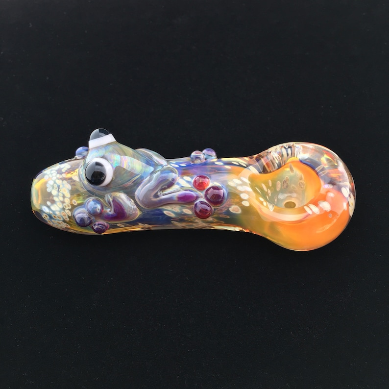 Frog Critter Hand Blown Glass Pipe - Etsy