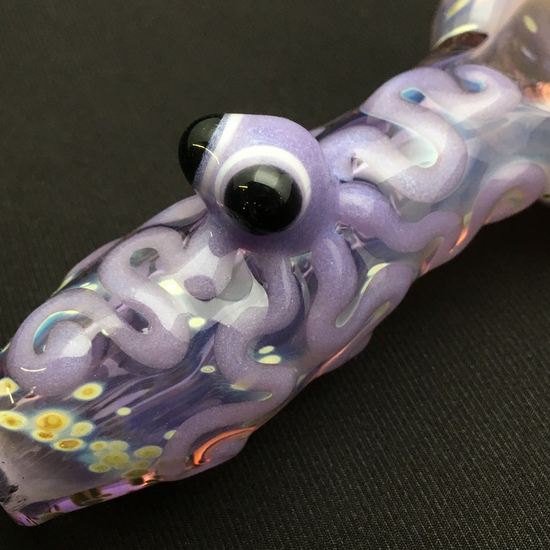 Purple Octopus Hand Blown Glass Critter Pipe - Etsy