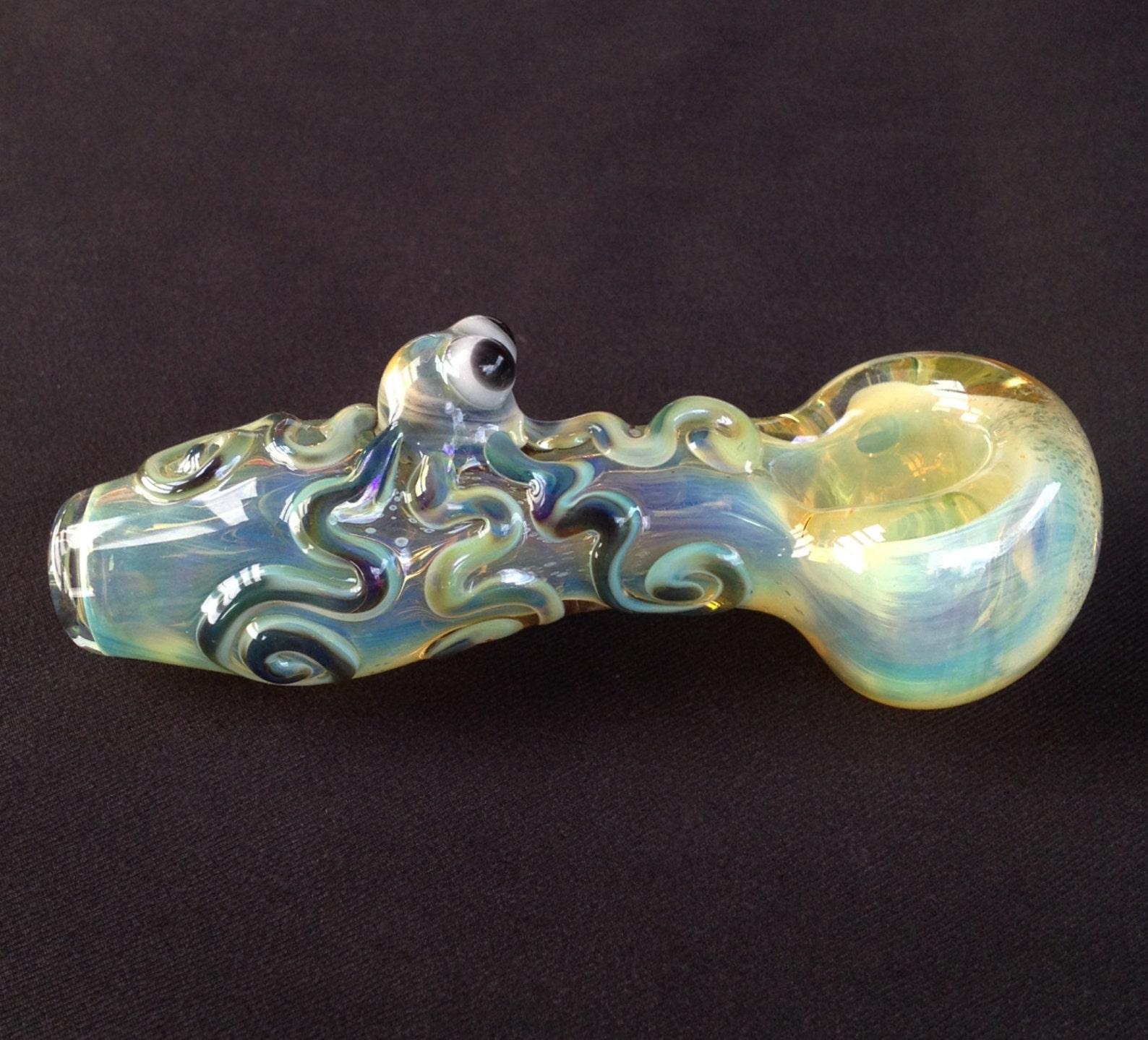 Hand Blown Glass Octopus Pipe - Etsy