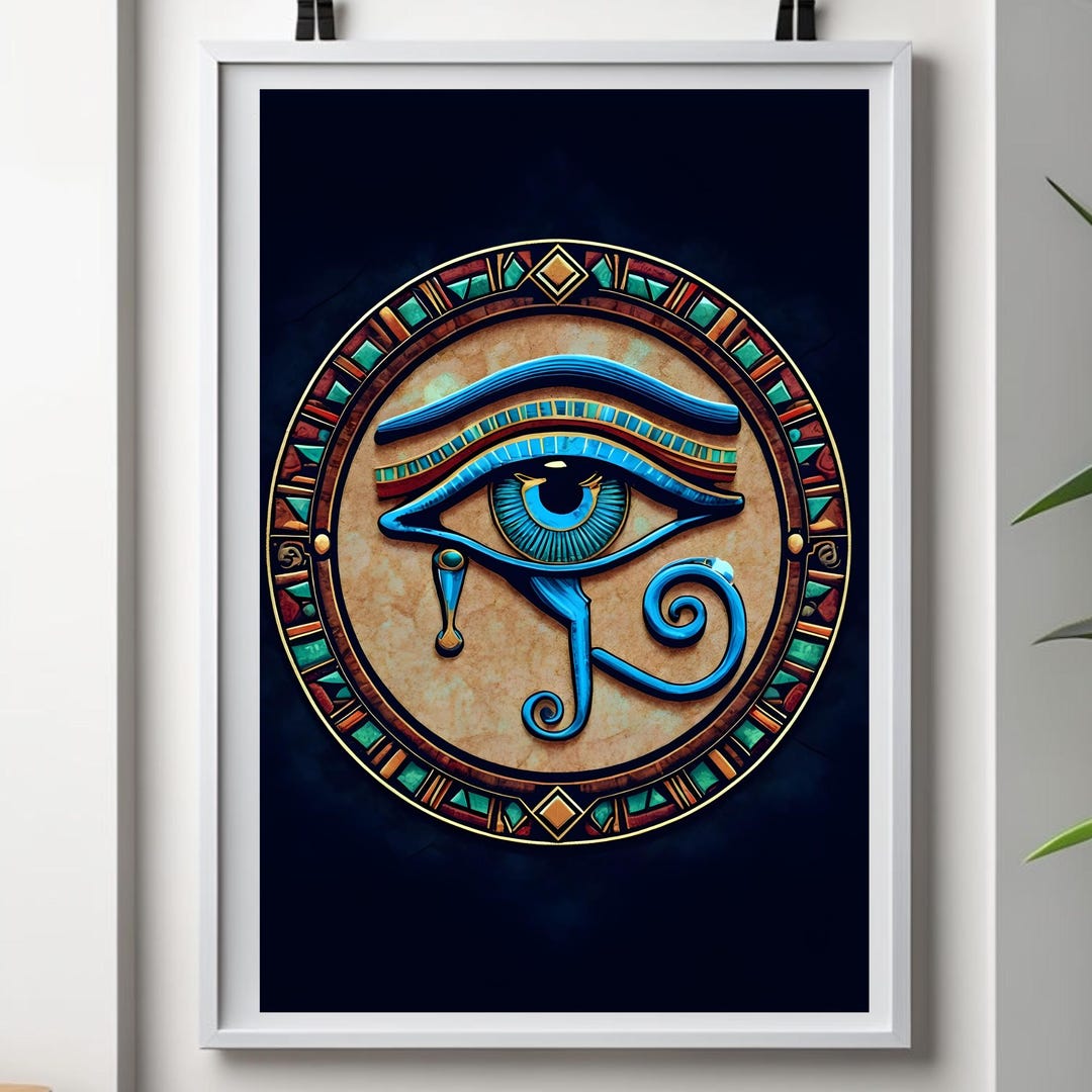 Ancient Egyptian Eye Poster, Eye of Horus - Mystic Wall Art, Boho Decor ...