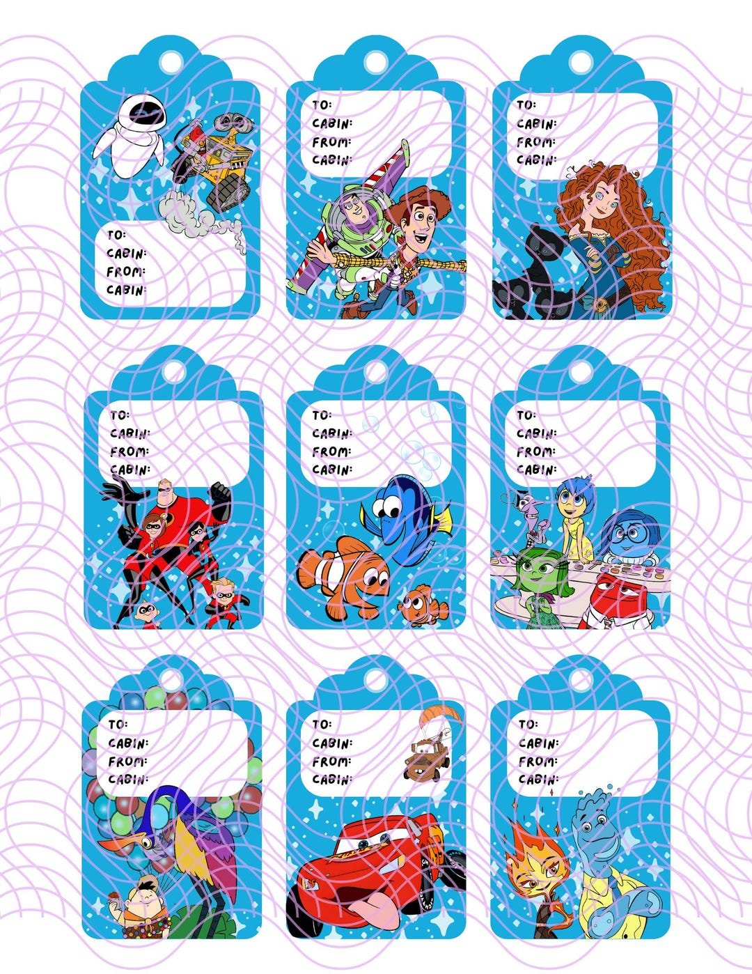 Disney Cruise Gift Tag | Pixar | DCL Fish Extender Tags | Instant ...