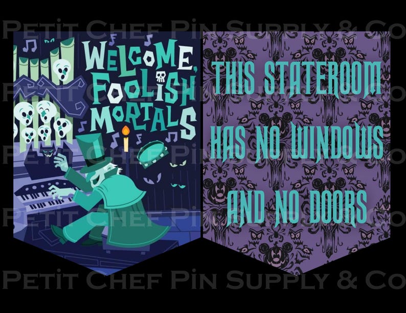 Disney Haunted Manion Stateroom Banner | Editable Cruise Door Decor ...