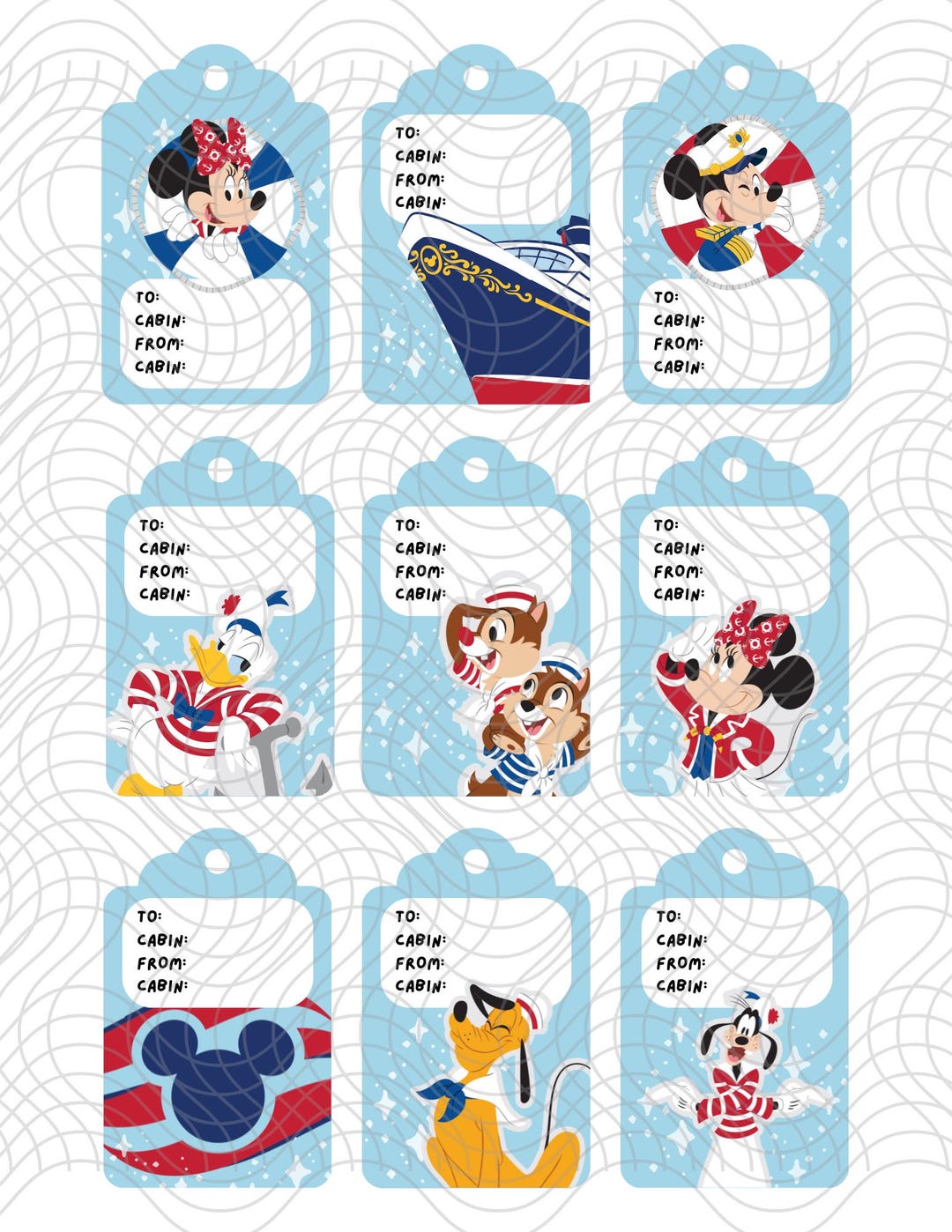 Disney Cruise Gift Tag | DCL Fish Extender Tags | Instant Download ...