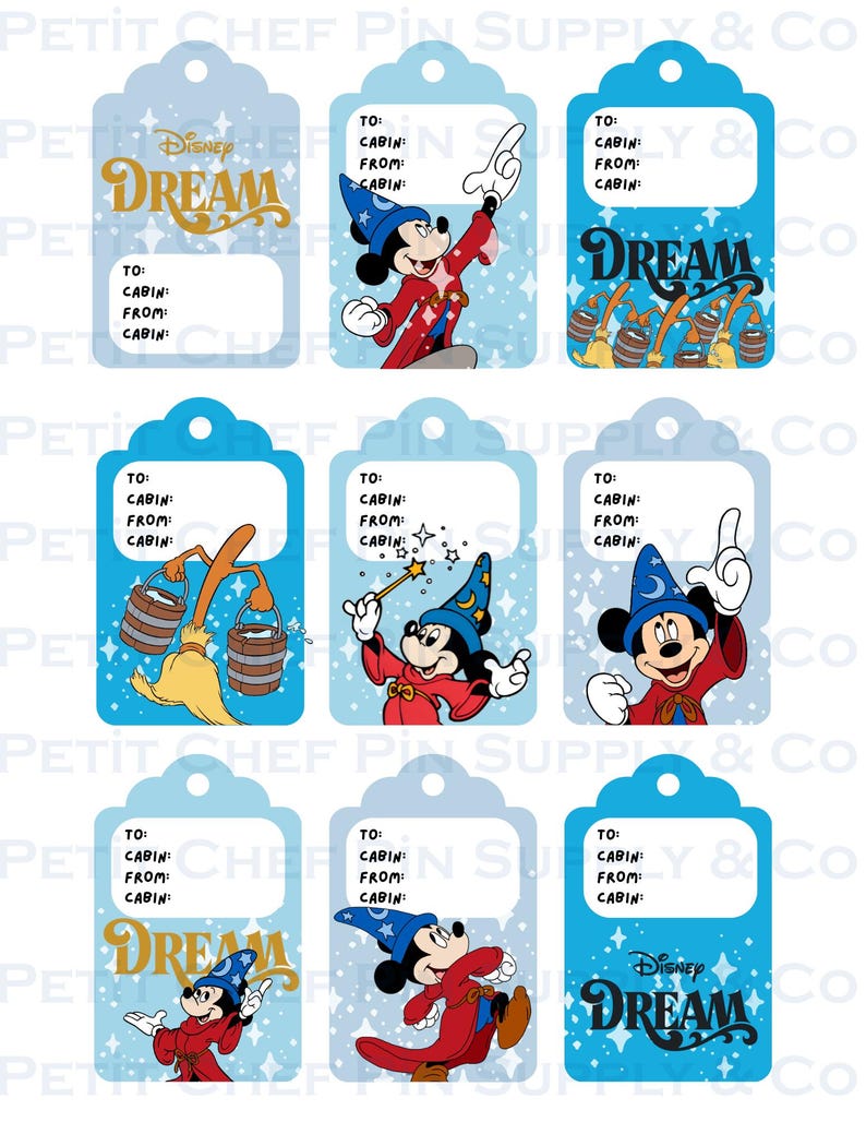 Disney Cruise Fish Extender Gift Tags | 8 Ships, 72 Designs ...