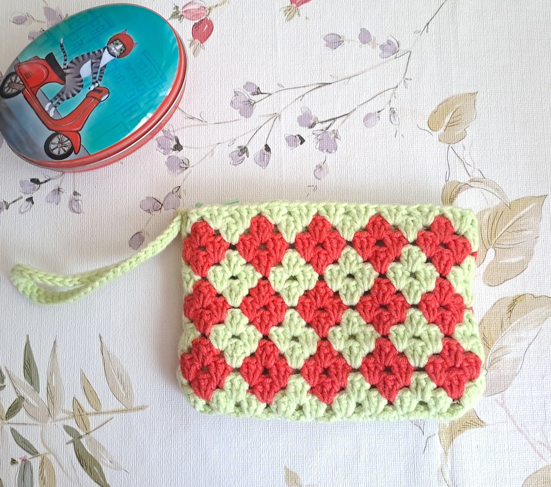 Small Zipper Pouch,crochet Coin Purse, Crocheted Small Wallet,card ...