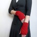 Fingerless Gloves Red Fingerless Gloves Knit Arm Warmers - Etsy