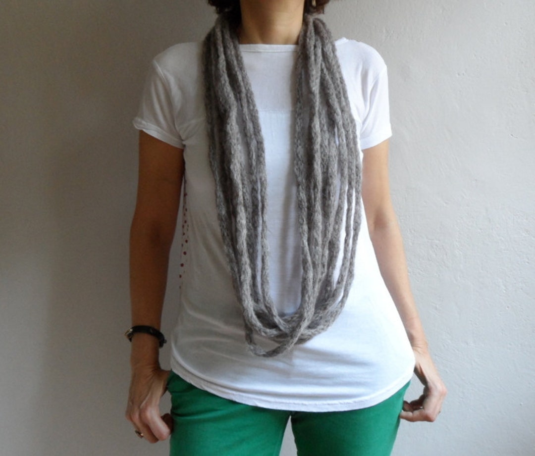 Brown Loop Scarf, Infinity Scarf, Circle Scarf,cowl Scarf, Neckwarmer ...
