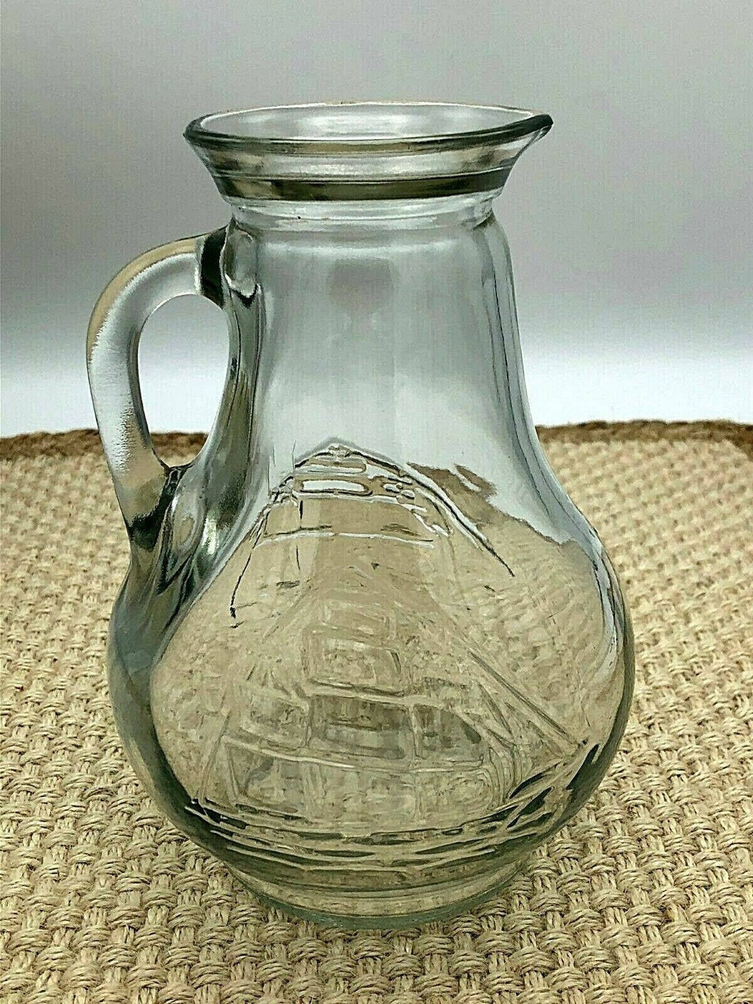 Vintage Clipper Ocean Sea Ship Sail Boat Clear Glass Pitcher - Etsy