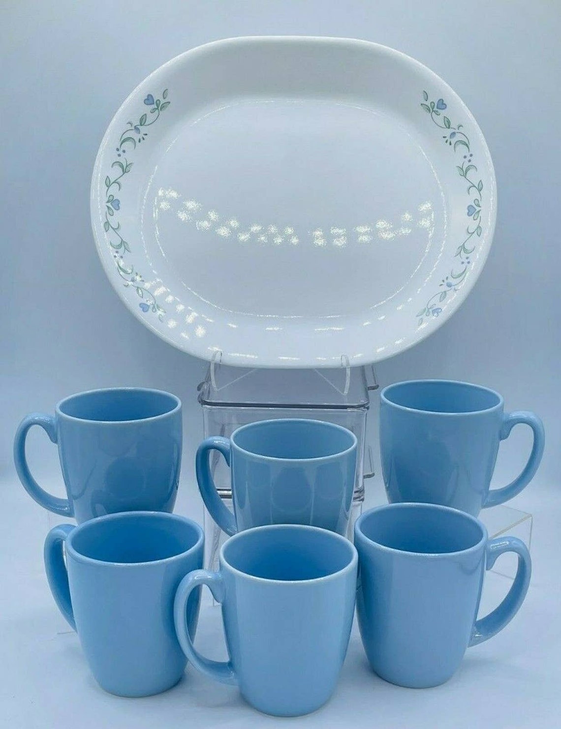 Corelle Country Cottage 37 Pc Dinnerware Set Pasta Plates Platter Mugs ...