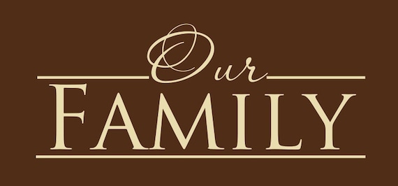 Items similar to Our Family Sign Wall Decal Sticker Vinyl Lettering on Etsy