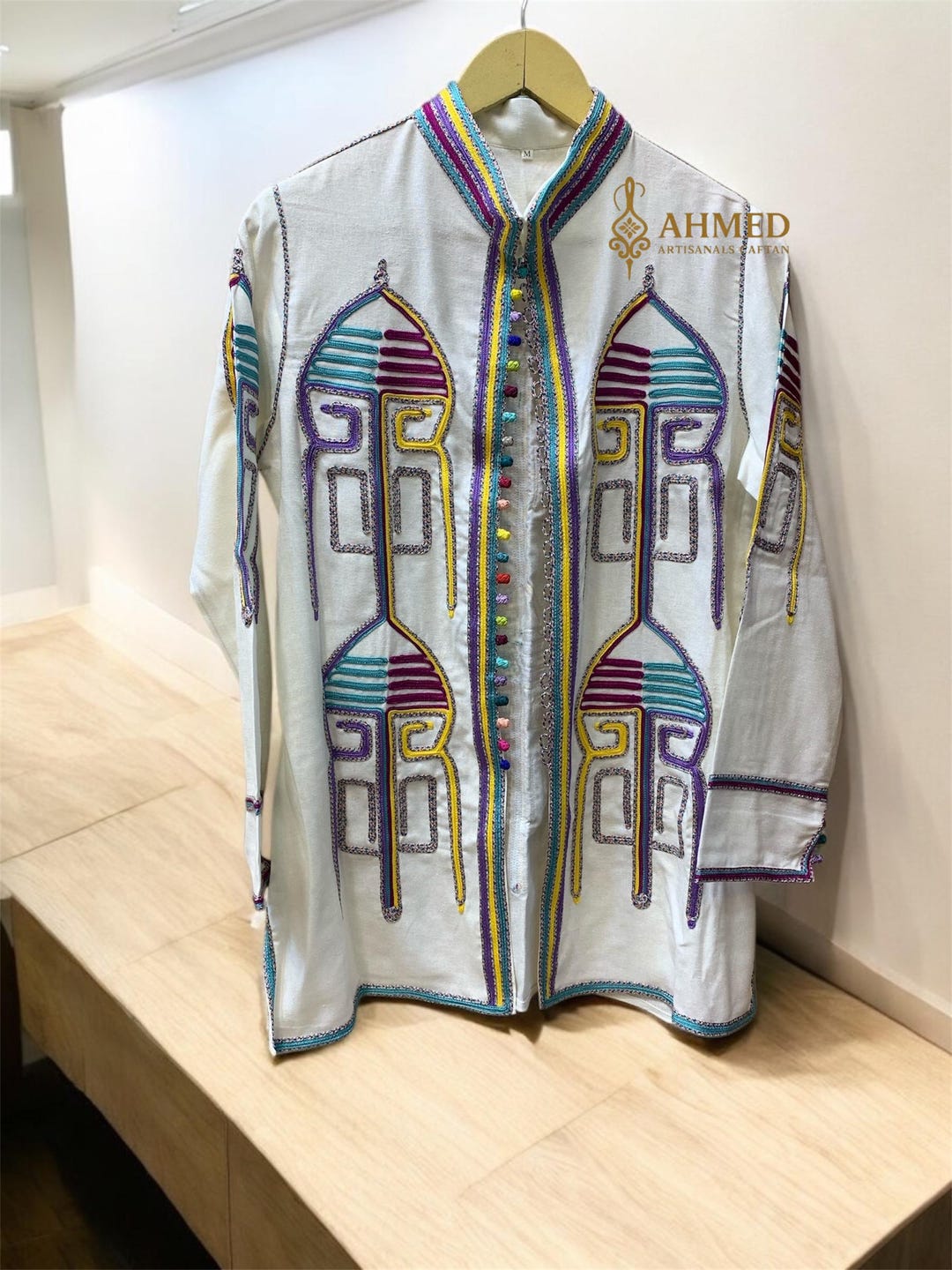 Traditional Amazigh Moroccan Jacket – Berber Embroidered Coat for Women ...
