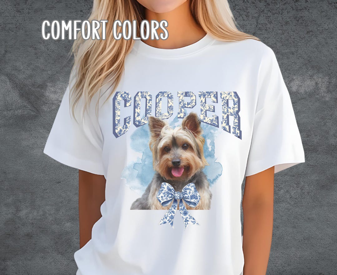Personalized Pet T-shirt With Name and Photo, Comfort Colors Shirt ...