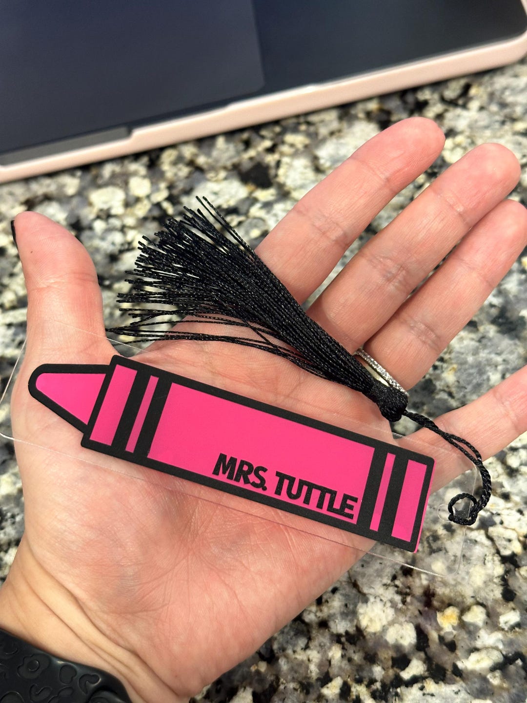 Personalized Crayon Bookmark | Teacher Appreciation Gift | Teacher ...