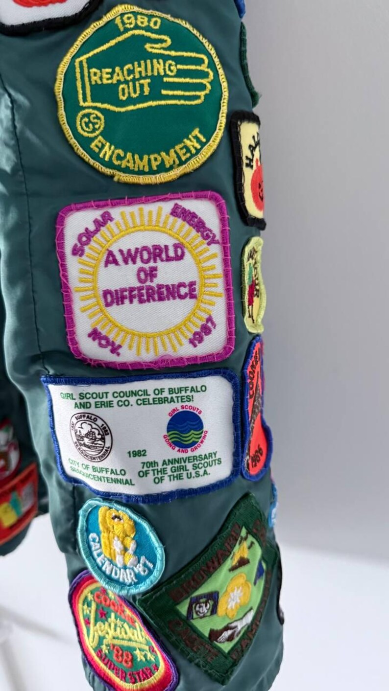 Vintage Girl Scouts Patch Jacket – 1980s Halloween Camporee – Over 80 ...