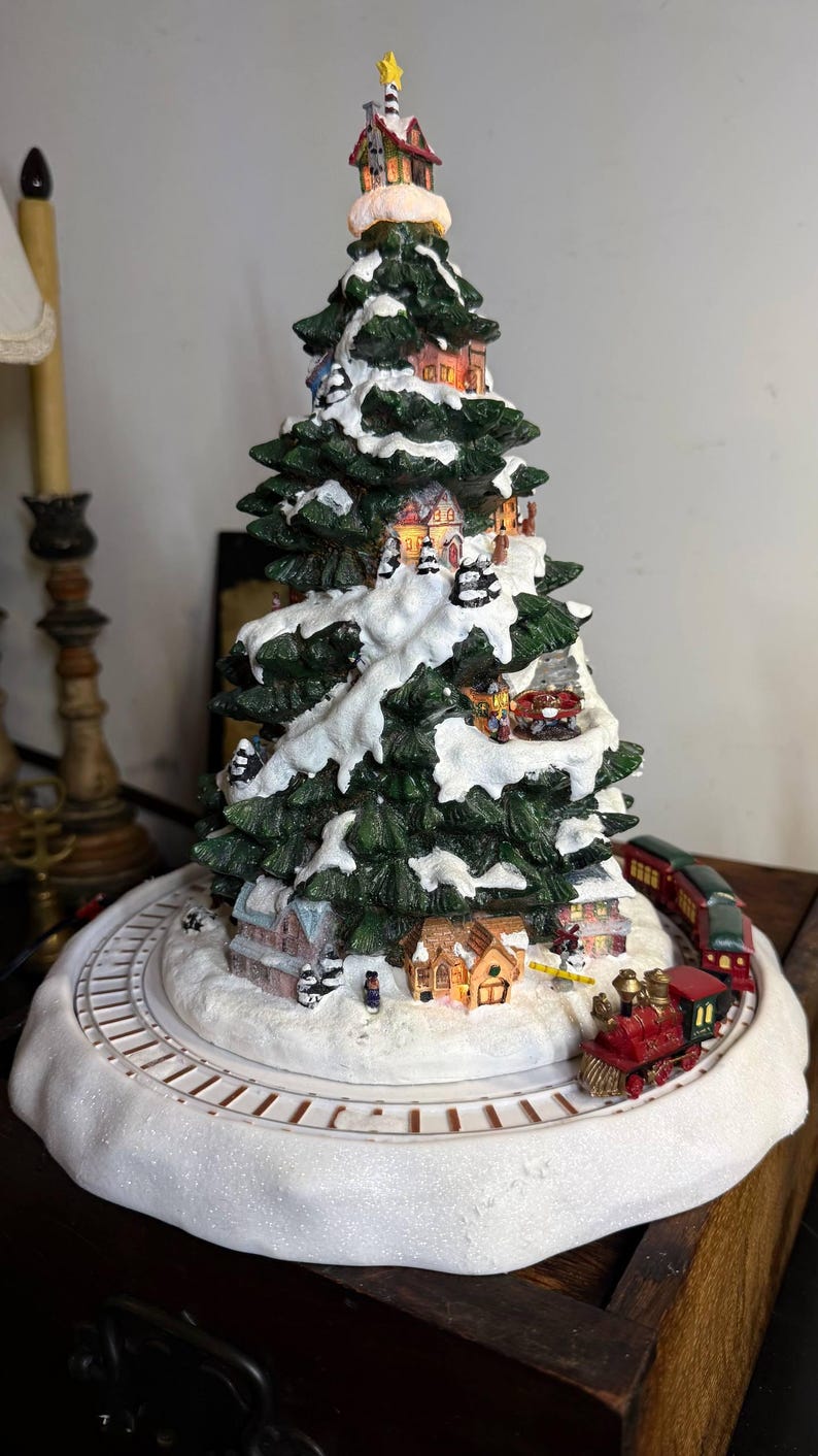 Mr Christmas Christmas Eve Express Animated Tree Village With Train ...