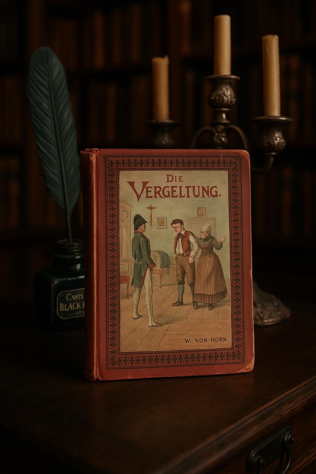 Antique German Book - 19th Century Illustrated Edition, Bright ...