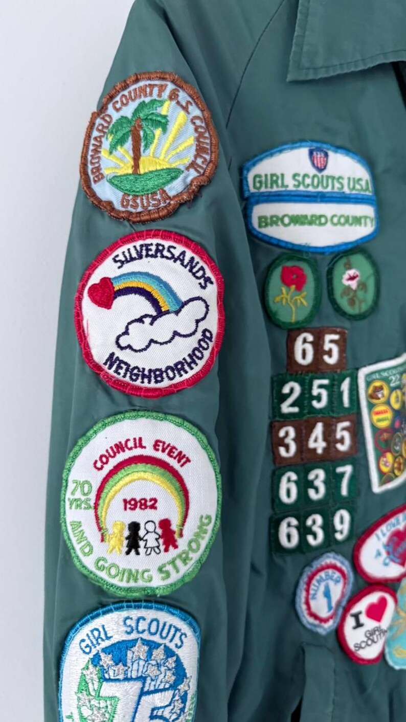 Vintage Girl Scouts Patch Jacket – 1980s Halloween Camporee – Over 80 ...