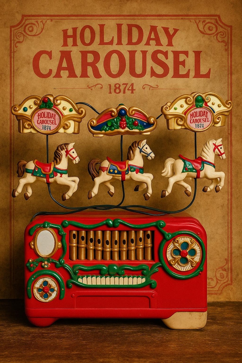 Vintage Mr. Christmas Holiday Carousel • Animated Musical Decor - Etsy