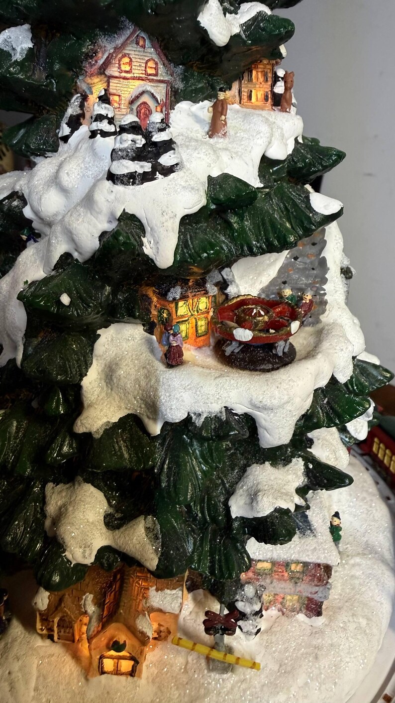 Mr Christmas Christmas Eve Express Animated Tree Village With Train ...