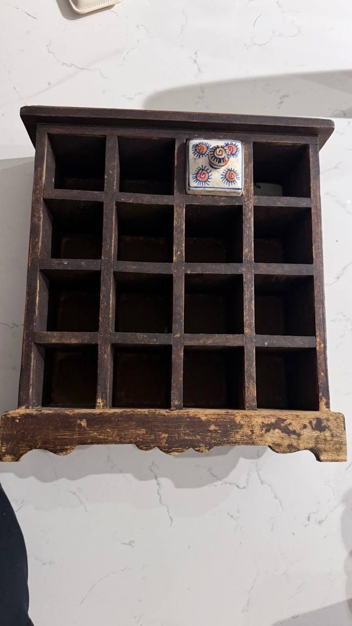 Rustic Wooden Spice Rack - Vintage Kitchen Storage - Farmhouse ...