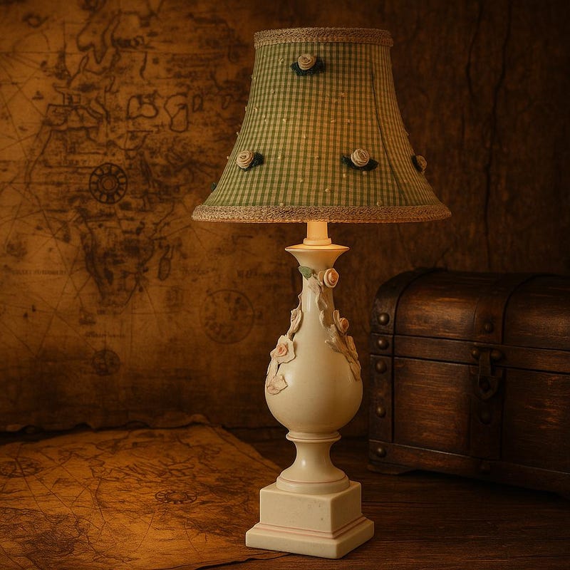 Ceramic Lamp With Flowers - Etsy