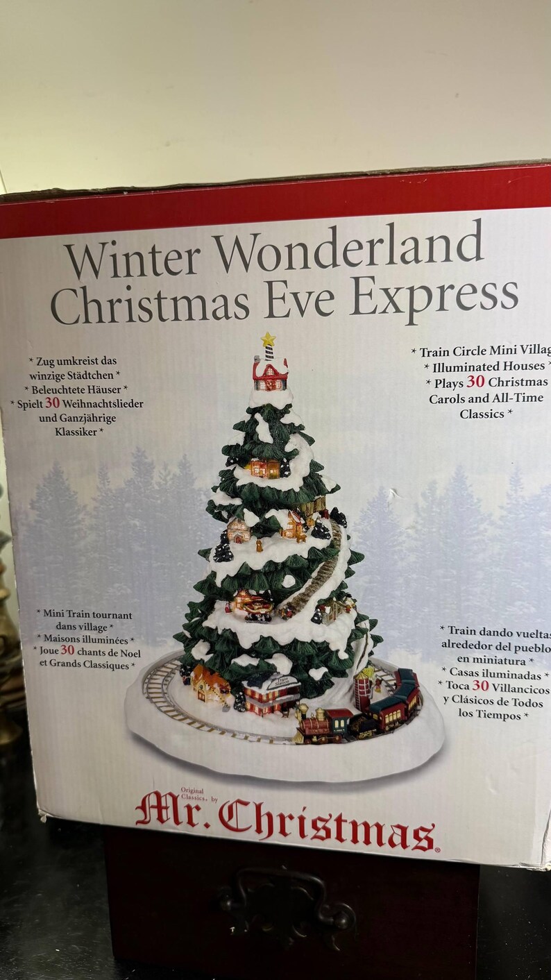 Mr Christmas Christmas Eve Express Animated Tree Village With Train ...