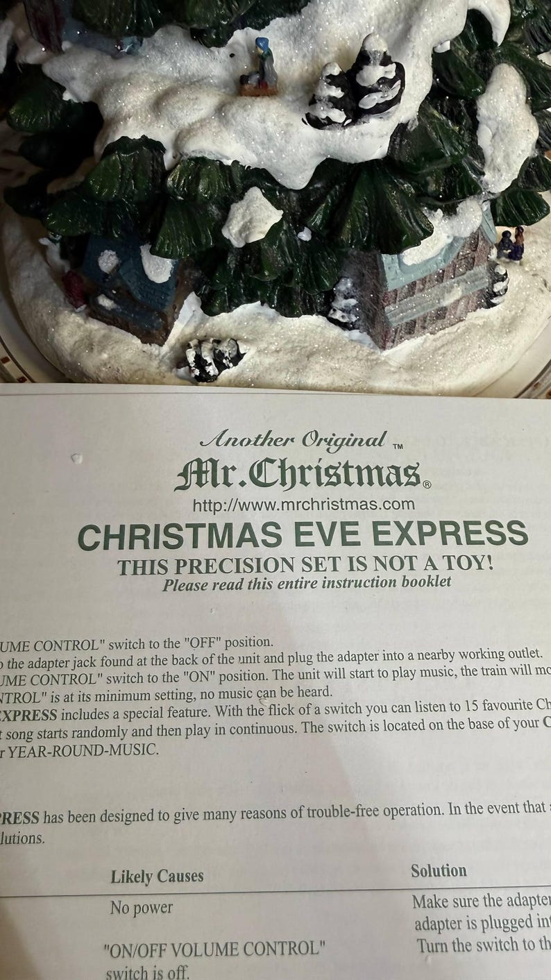 Mr Christmas Christmas Eve Express Animated Tree Village With Train ...