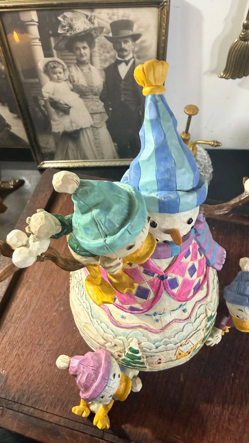 Disney Jim Shore Donald Duck Christmas Snowman Figurine 2005 Disney ...