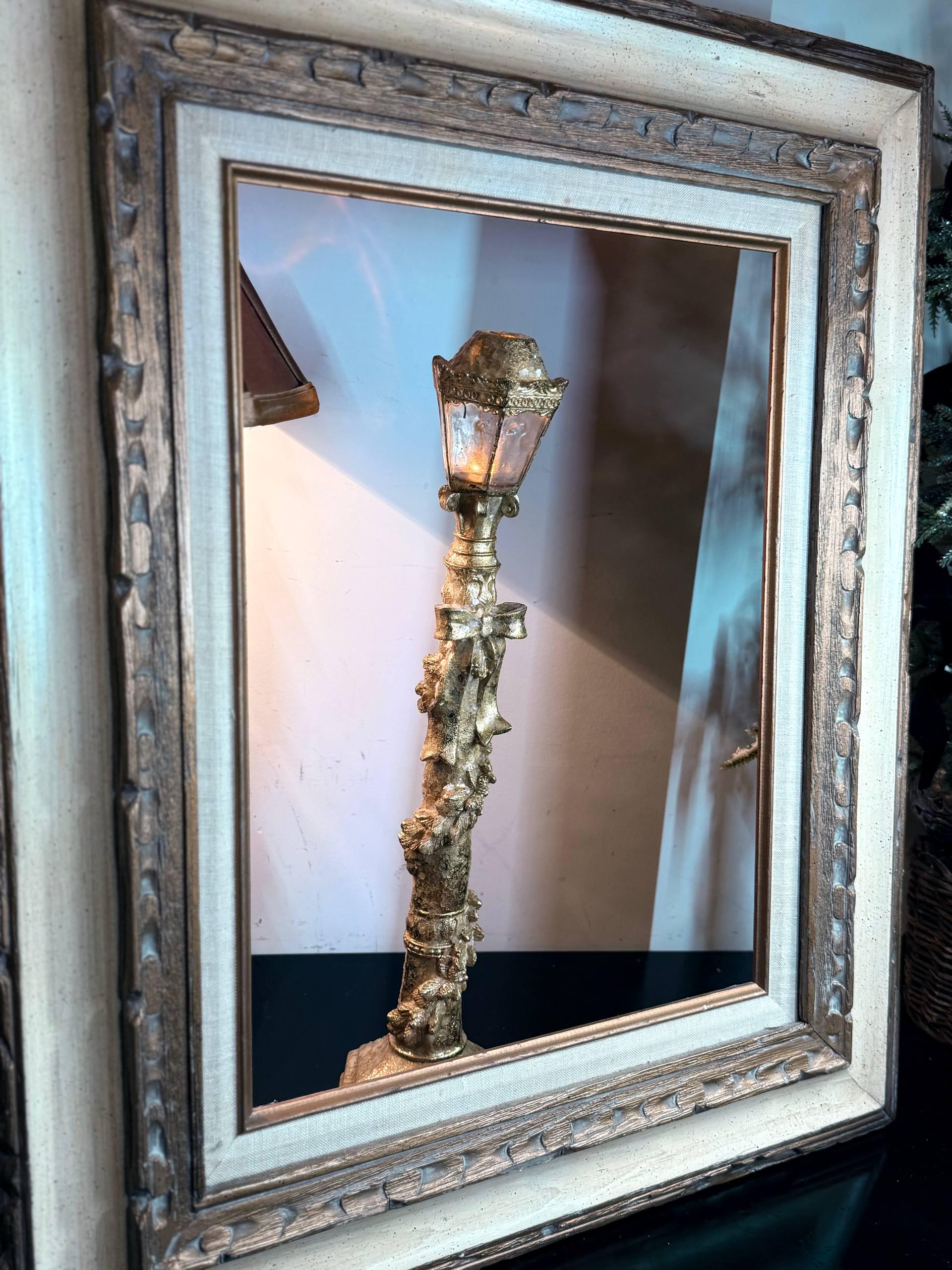 Vintage French Style Wooden Frame With Linen Liner, European Wall Decor ...