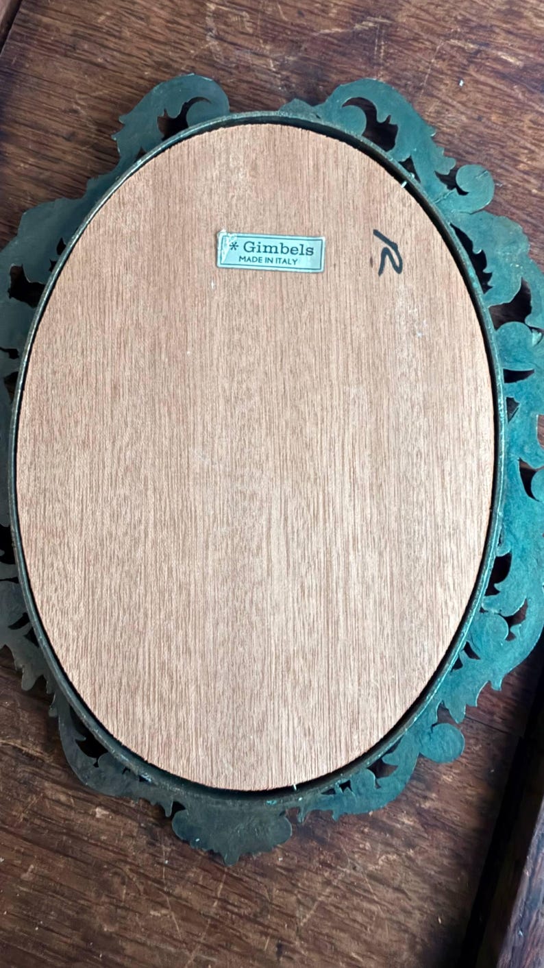 Vintage Italian Rococo Wall Plaque, Pastoral Print, Baroque Metal Frame ...