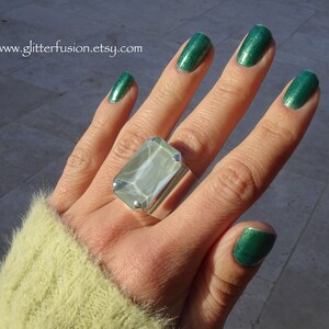 NEW COLOR Agave Ignite Swarovski Crystal Statement Ring, Big Sage Green ...