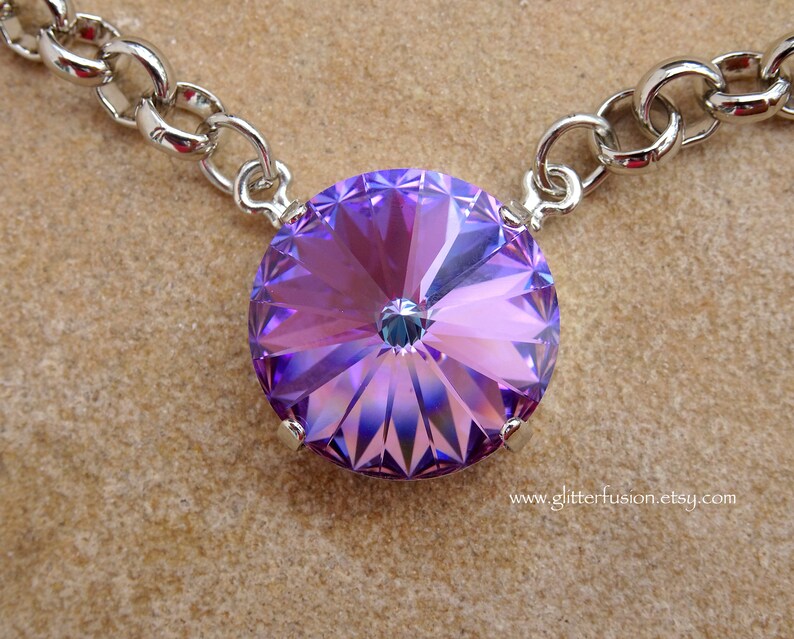 Vitrail Light 18mm Swarovski Rivoli Crystal Statement - Etsy