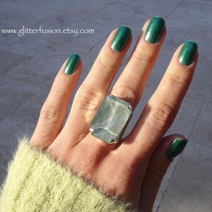 NEW COLOR Agave Ignite Swarovski Crystal Statement Ring, Big Sage Green ...