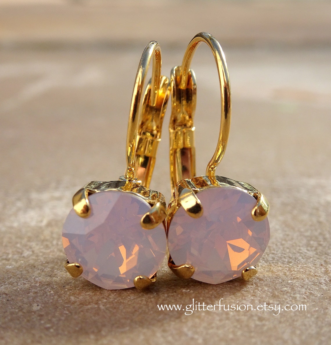 Rose Water Opal Swarovski Crystal Statement Earrings Light - Etsy