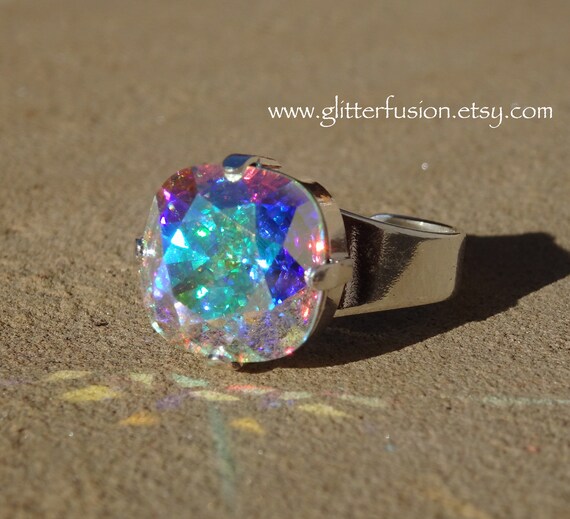 Aurora borealis ring swarovski store