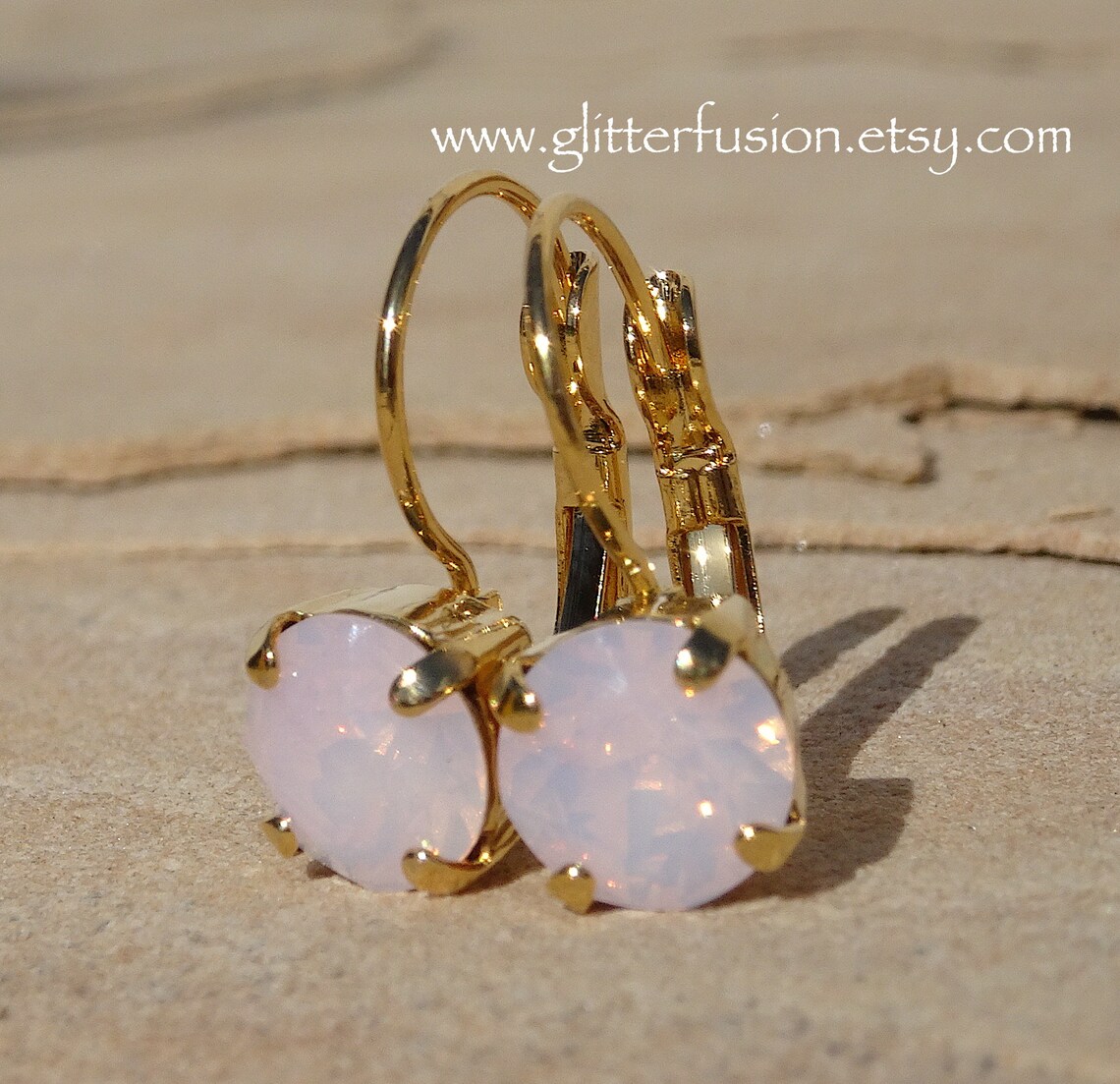Rose Water Opal Swarovski Crystal Statement Earrings Light - Etsy