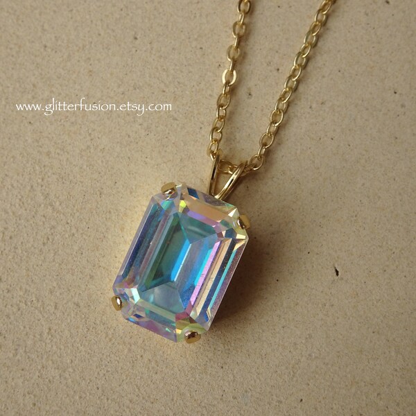 Ab Crystal Necklace - Etsy