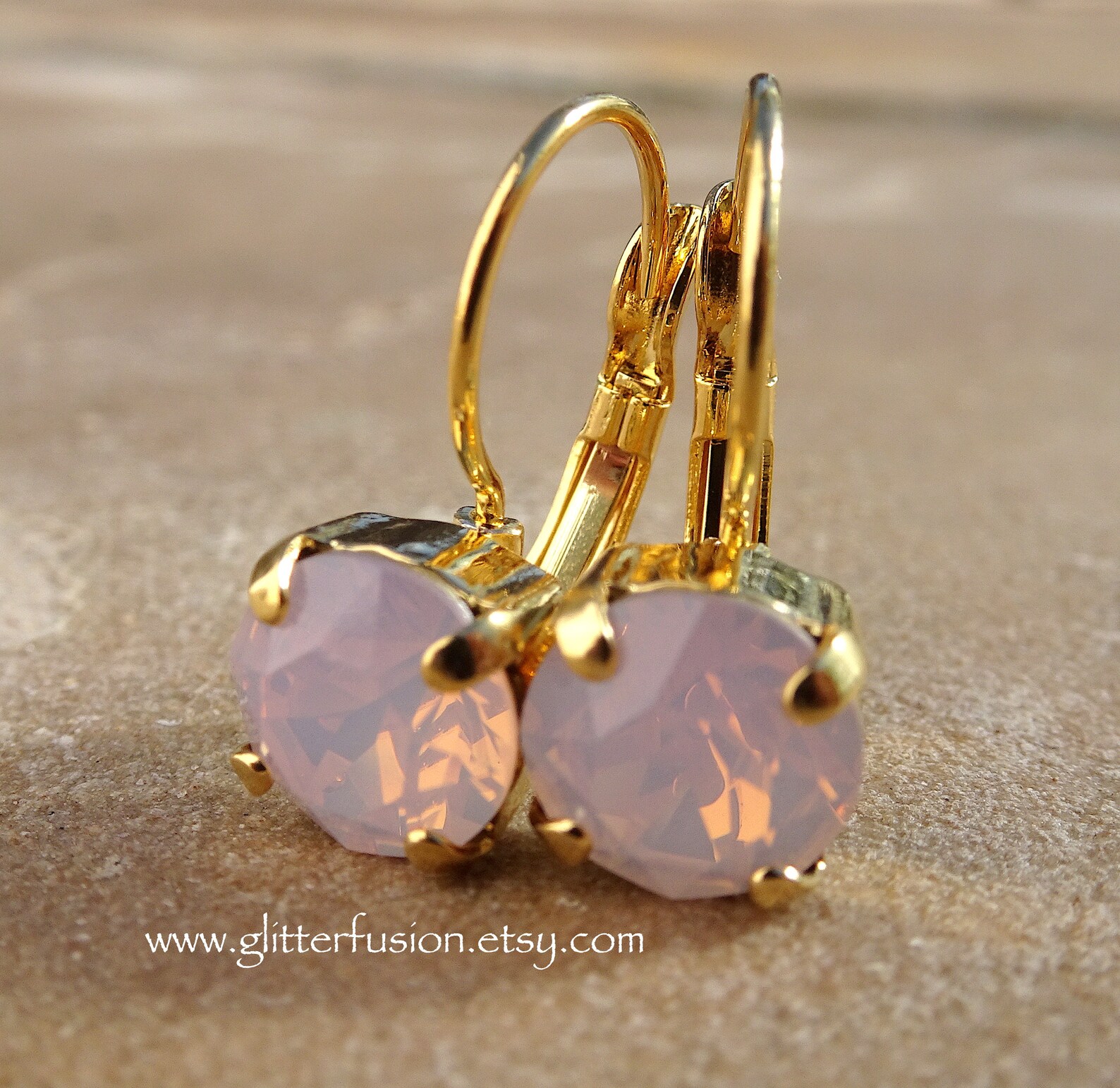 Rose Water Opal Swarovski Crystal Statement Earrings Light - Etsy