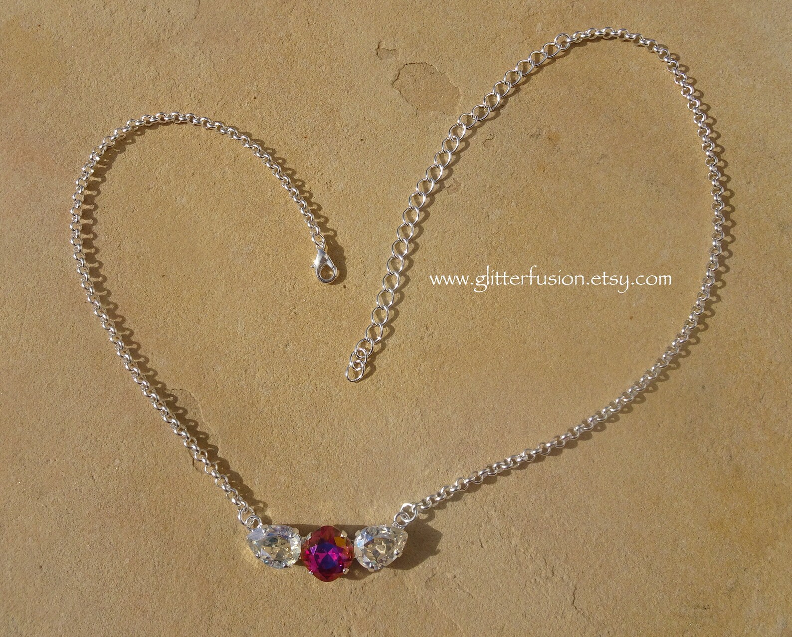 Fuchsia Lemon & Moonlight Swarovski Crystal Statement - Etsy