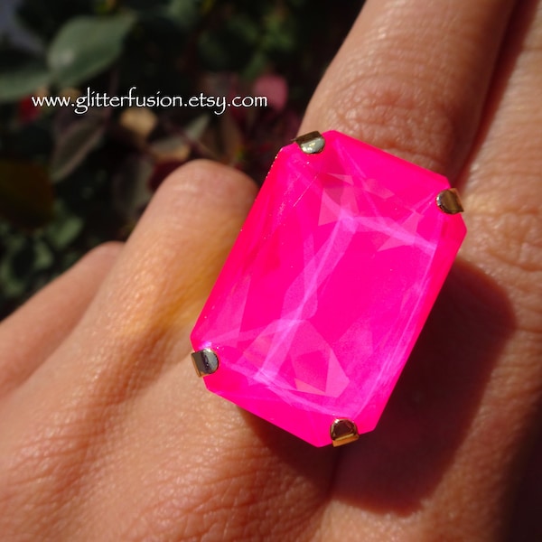 Hot Pink Swarovski - Etsy