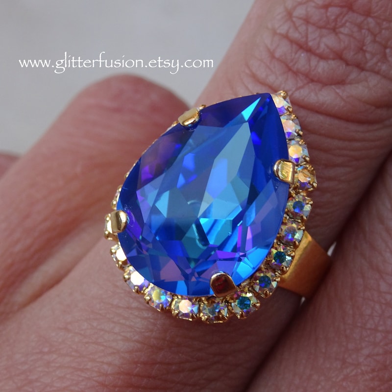 Crystal Rings - Etsy