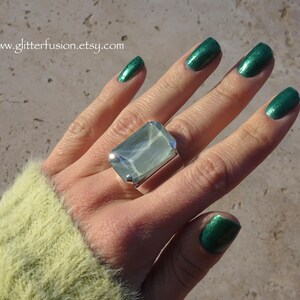 NEW COLOR Agave Ignite Swarovski Crystal Statement Ring, Big Sage Green ...
