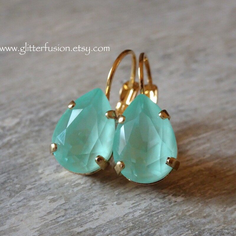 Mint Earrings - Etsy