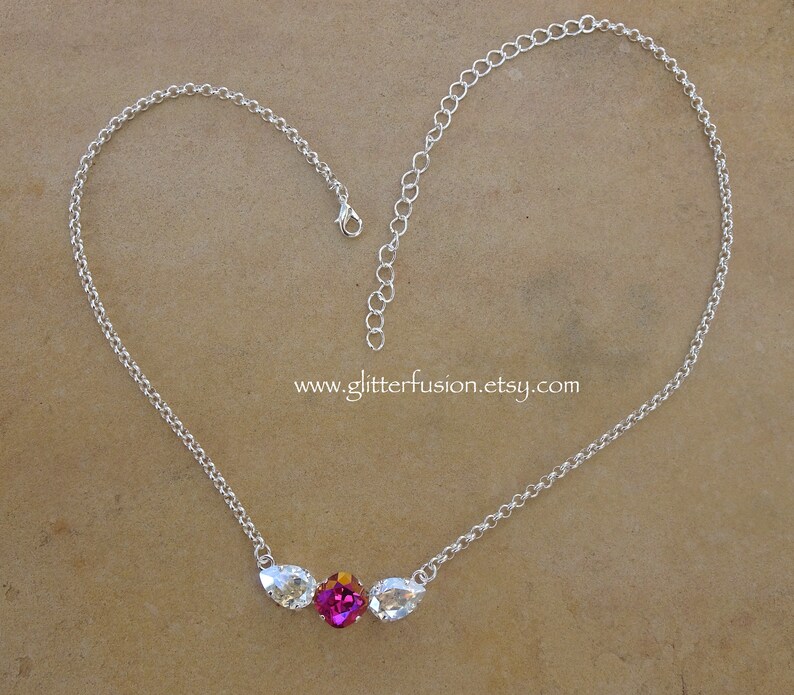 Fuchsia Lemon & Moonlight Swarovski Crystal Statement - Etsy
