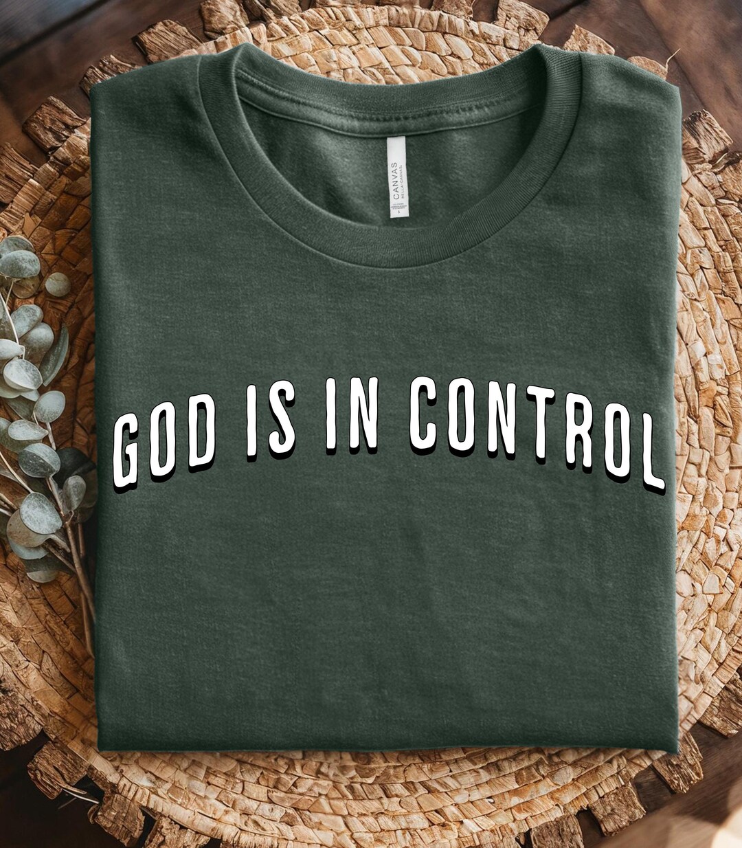 God is in Control T-shirt, Christian Faith Shirt, Religious Graphic Tee ...