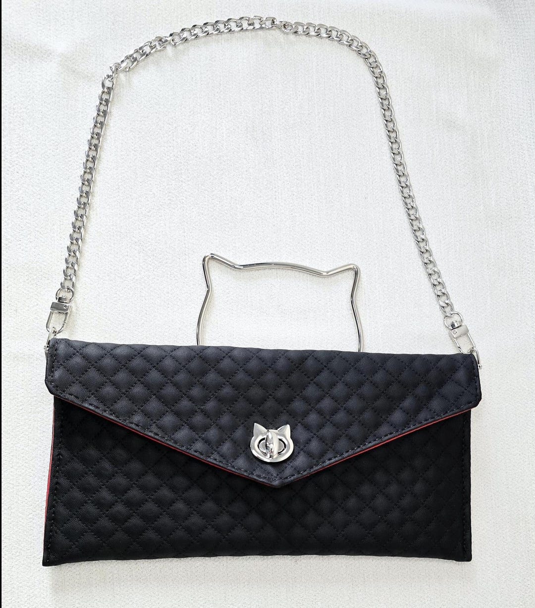 Black Cat Purse Clutch Purse Black Clutch Black Crossbody Cat Clutch or ...