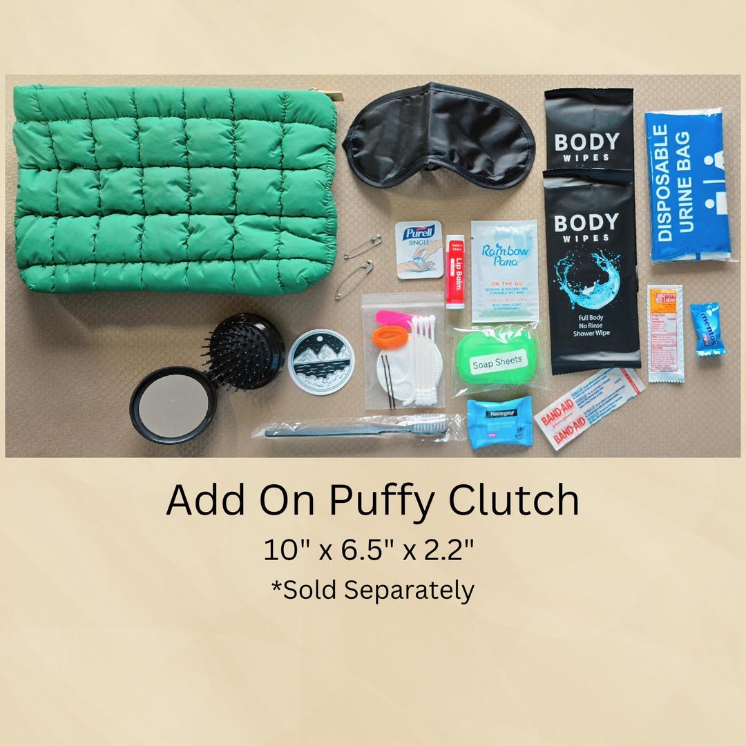 Glamping Kit: Road Trip Essentials in Puffy Clutch - Etsy