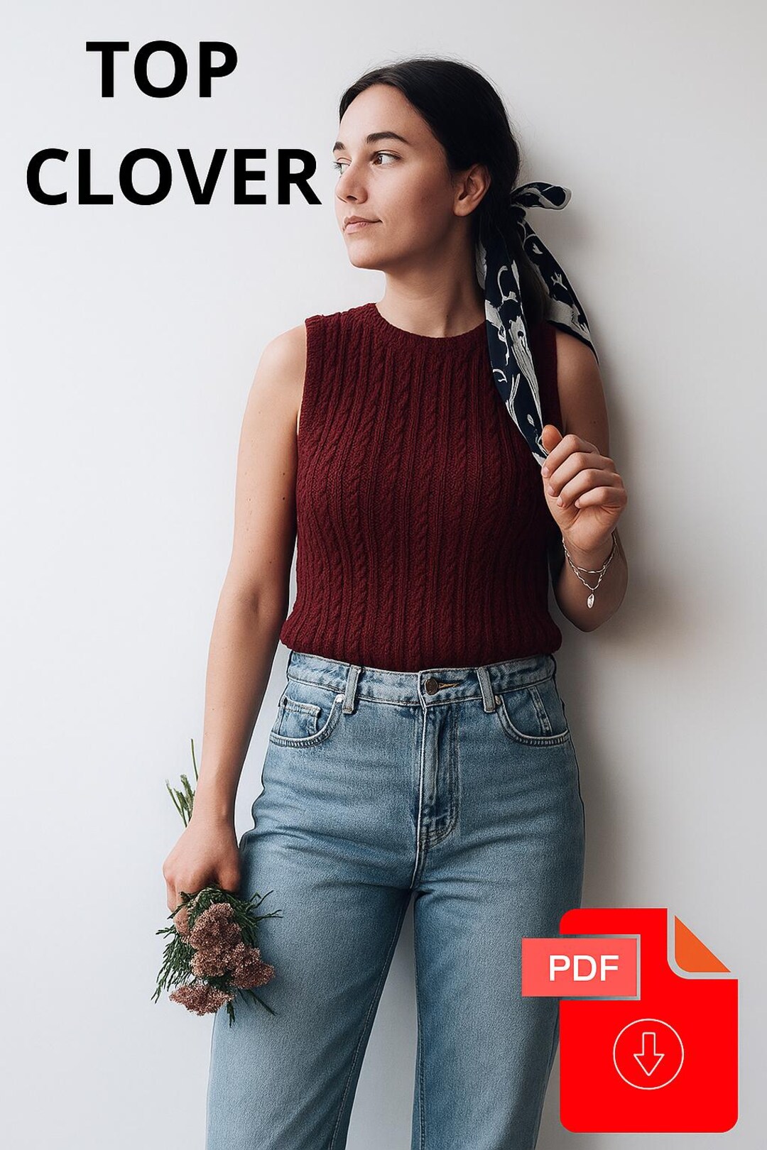 Knitting Pattern PDF – Top Clover Seamless Summer T-shirt | Women's ...