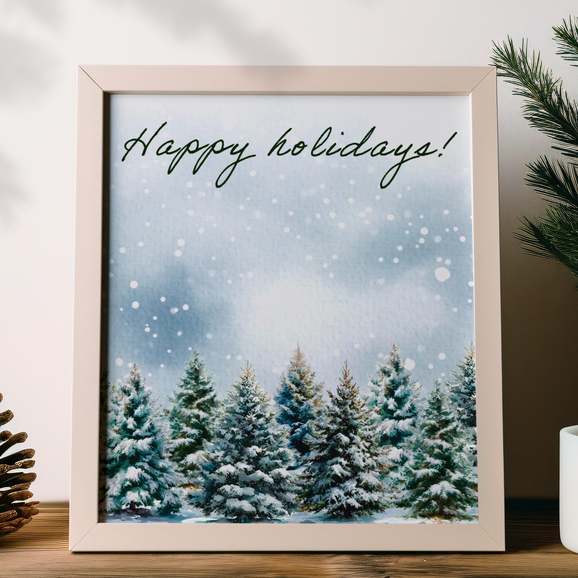 Snowy Christmas Tree Clipart – 15 Winter Pine PNG Set (digital Download ...